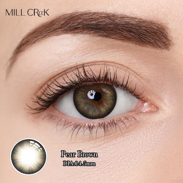 Quality 14.5mm Diameter Soft Daily Contact Lenses Pear Brown With 3D Gradient Effect for sale