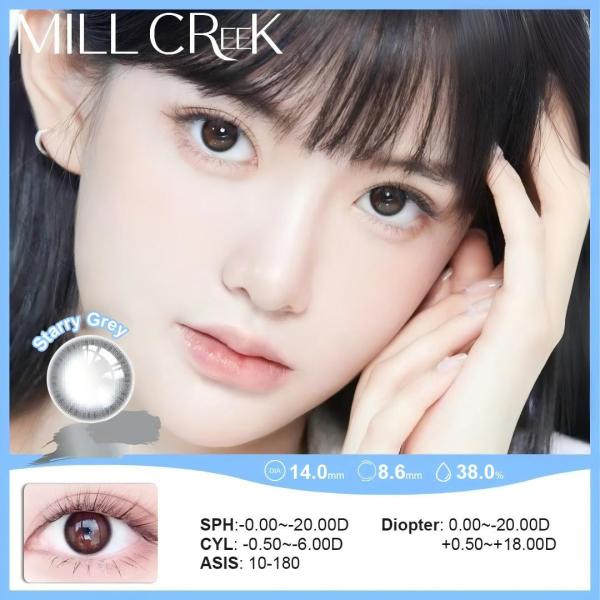Quality Hydrogel Toric Colored Contacts Daily Grey Toric Contact Lenses For Astigmatism for sale