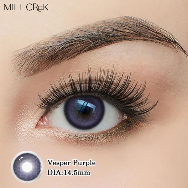 Quality Blue And Purple Colored Contacts Yearly 8.4-8.8mm Base Curve Comfortable for sale