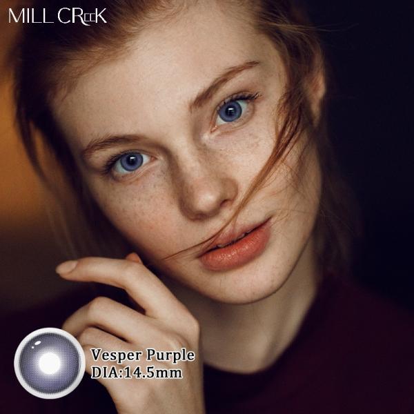 Quality Blue And Purple Colored Contacts Yearly 8.4-8.8mm Base Curve Comfortable for sale