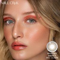Quality Mystery Brown Monthly Colored Contact Lenses 14.5mm Diameter 8.5mm Base Curve for sale