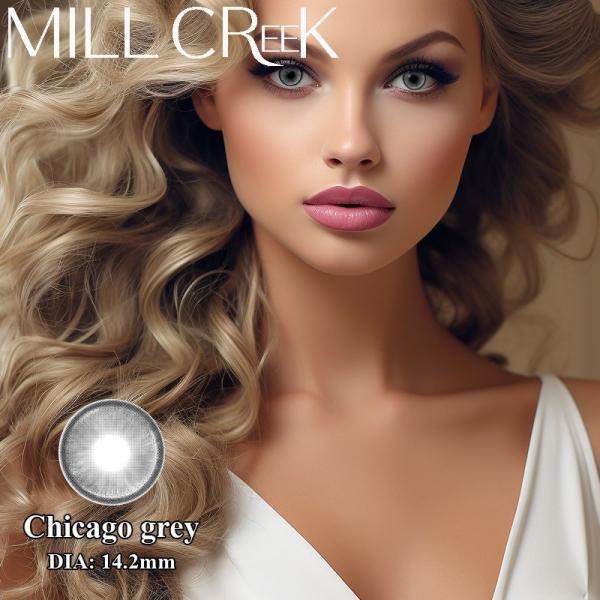 Quality 8.5mm Base Curve Contact Lenses Monthly Coloured Chicago Grey 14.2mm Diameter for sale