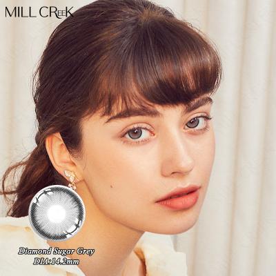 China Diamond Sugar Grey 14.5mm Contact Lenses with 8.6mm Base Curve for sale