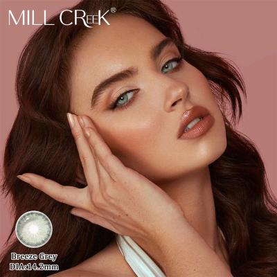 China Breeze Grey 14.2mm Natural Grey Effect K-Beauty Inspired Colored Contact Lenses for sale