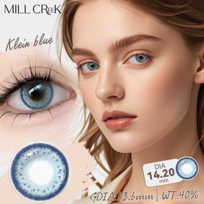 China MILLCREEK Colored Contact Lens Klein Blue 4-tone 14.5mm All Day Moisture All Day Comfort Costume for sale