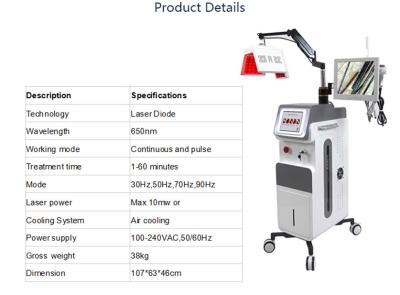 Cina Macchina multifunzionale 38kg di crescita dei capelli del laser a diodi di 10mw 650nm in vendita