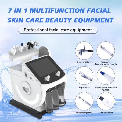 Cina 7 in 1 macchina ultrasonica 90Kpa della STAZIONE TERMALE di Jet Equipment Face dell'ossigeno dell'acqua di rf in vendita