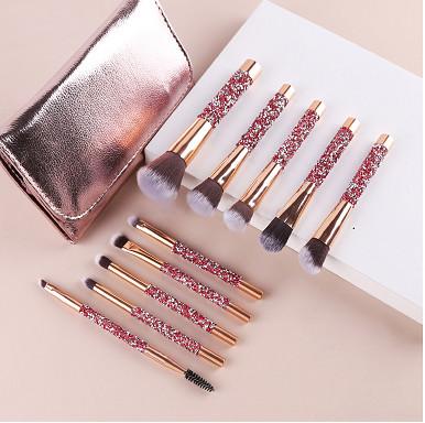 Cina Borsa dell'unità di elaborazione di Crystal Diamond Brush Set del fondamento 10 della polvere della fibra sintetica in vendita
