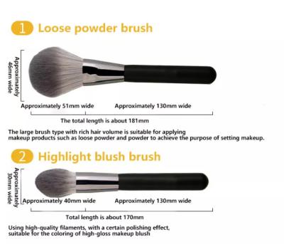 Cina OEM sintetico della spazzola di trucco dei capelli di logo 14 della maniglia di legno su ordinazione dei pc in vendita