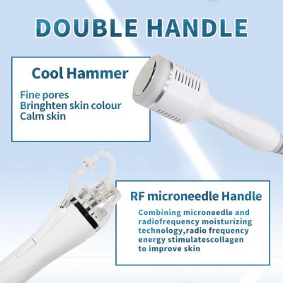 China 10p 25p 64p Nano Needle Vivace Microneedling Machine 2 In 1 Cooling Hammer for sale