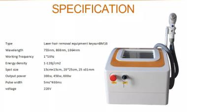Cina Macchina 10-160J/Cm2 del laser di picosecondo di depilazione di 808 laser a diodi in vendita