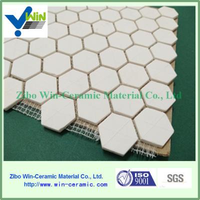 China Mining and mineral processing alumina ceramic mosaic inner lining sheet for sale
