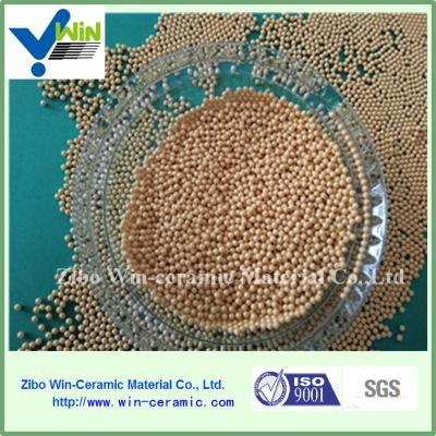China Abrasive material golden cerium zirconia grinding media for basket mill for sale