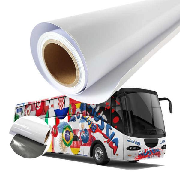 Quality Vehicle Car Wrapping Self Adhesive Vinyl White PVC Film Roll Digital Printing for sale
