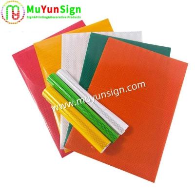 China PVC Solvent Print Safety Label Reflective Sheeting Environmental Protection for sale