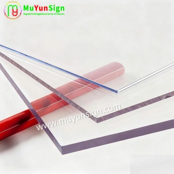 Quality Clear Acrylic Plexiglass Sheet PE Film / Craft Paper Cover Advertisement Board for sale