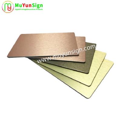China Brushed Satin Aluminum Composite Panel Metal Surface 4mm for sale