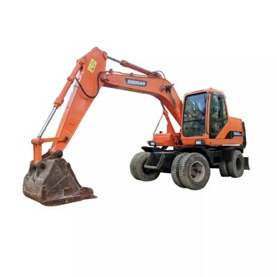 Китай 2017 Южная Корея Использованный экскаватор на колесах Doosan DH150W-7 с вместимостью 0.57 м3 продается