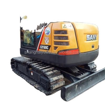 Китай Машины для строительных экскаваторов 6TON Sany SY 60 C Crawler Excavator с меньшим рабочим временем продается
