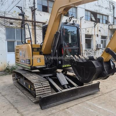 China Oorspronkelijke kleur 7 ton Gebruikte Sany SY 75 C Crawler Excavator met 3L Verplaatsing Te koop