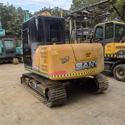 China Oorspronkelijke kleur 7 ton Gebruikte Sany SY 75 C Crawler Excavator met 3L Verplaatsing Te koop