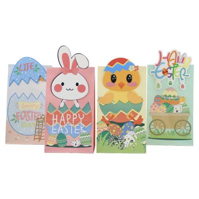 China Easter Day Food Takeaway Paper Biodegradable Bags 12g For Cake Bread for sale
