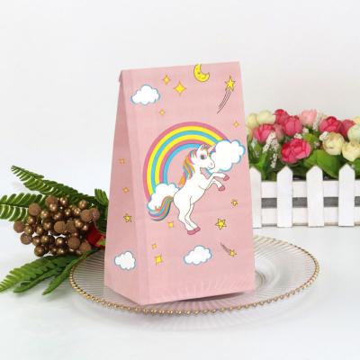 China Roze het Document van Regenboogunicorn food packaging paper bag Kraftpapier Broodzakken 9g Te koop