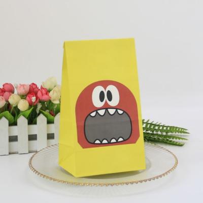 China Halloween 70g Kraft Paper Bread Pastry Paper Bags 9g/Pcs Oil Proof for sale