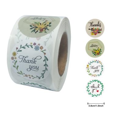 China 3.8cm Custom Thank You Sticker Labels For Sealing Stuff Decoration for sale