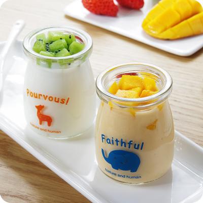 Cina il latte d'imballaggio di vetro dell'alimento del budino 100ml ha sigillato la bottiglia 3.4oz di stoccaggio in vendita