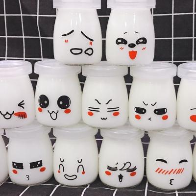 Cina il latte d'imballaggio di vetro dell'alimento del budino 100ml ha sigillato la bottiglia 3.4oz di stoccaggio in vendita
