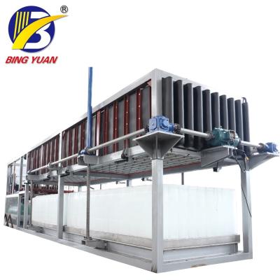 Cina di piccola capacità 1 tonnellata, macchina di fabbricazione di ghiaccio diretta della blocchiera di ghiaccio di refrigerazione in vendita