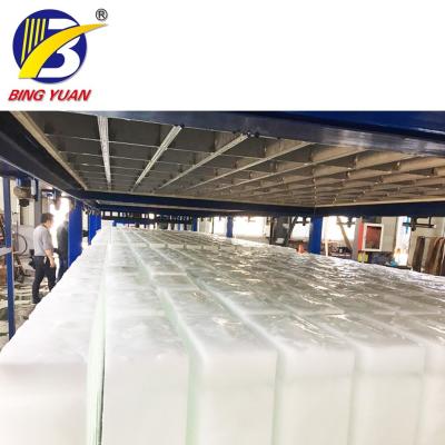 Cina di piccola capacità 1 tonnellata, macchina di fabbricazione di ghiaccio diretta della blocchiera di ghiaccio di refrigerazione in vendita