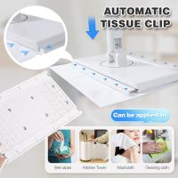 China Automatic Clamping Mop Snap Grip Hands-Free Disposable Wipe Flat Mops for sale