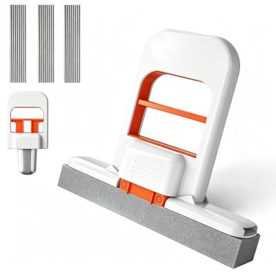 China Self-Squeeze Mini Foldable Desktop Mop Wet Dry Use Cleaning System for sale