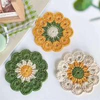 China Handmade Crochet Coaster with Floral Design and Heat Insulation for Home Decor for sale