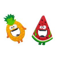 China Eco-Friendly Fruit Rubber Beer Bottle Opener Refrigerator Magnet Kitchenware Tool for sale
