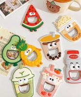 China Eco-Friendly Fruit Rubber Beer Bottle Opener Refrigerator Magnet Kitchenware Tool for sale