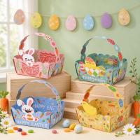 China Handheld Easter Paper Basket Candy Box for Party Gift Packaging for sale