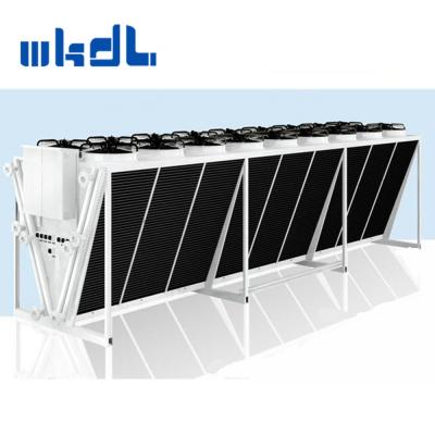 China V type stainless steel axial fan air cooled condenser for airport for sale