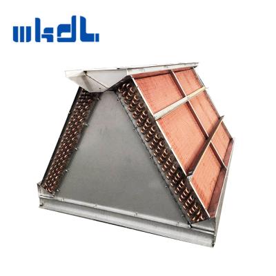 China copper tube fin vertical double blow air cooled condenser evaporator coil for sale