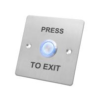 China LED Indicator Push to Exit Button 86x86mm Stainless Steel for Access Control for sale