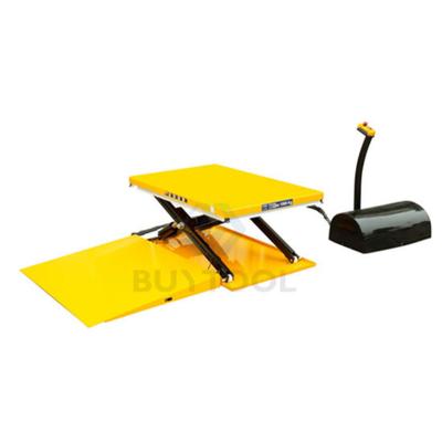 China O perfil baixo 1000KG amarelo de 860mm Scissor a tabela de elevador para o nivelamento da pálete à venda