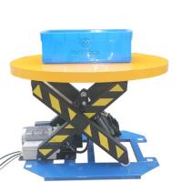 China Electric Rotating Lift Platform 360 Degree Pallet Wrapper 2200lbs Capacity Adjustable Height for sale