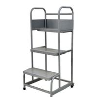 China Supermarket Movable Rolling Platform Ladder 3 Steps 300kg Capacity High Stability for sale