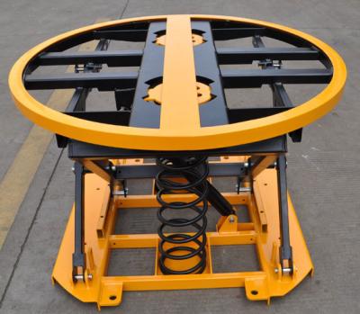 China Hydraulic Electric Rotating Pallet Lift Table 12000 Lb 2 Ton for sale