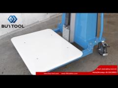 Rolo hidráulico da plataforma dos elevadores do empilhador da pálete do tambor do pacote do perfil baixo para olá! a elevação 470x600mm