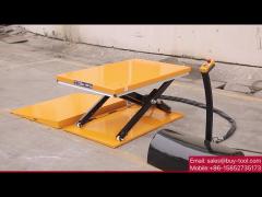 ultra carro Pit Free amarelo elétrico da tabela de elevador do perfil baixo 1000kg