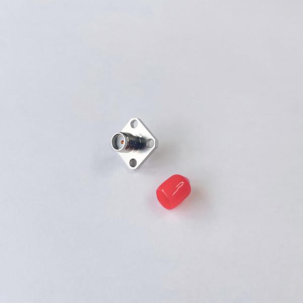 Quality 4 Hole Flange SMA Connector with Stainless Steel Body and DC-6GHz Frequency for sale