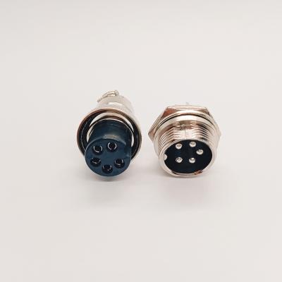 China GX16-5 Aviation Plug Connector with 1500V Withstand Voltage, Aluminum Alloy Body, and 5 Pin Male/Female Configuration for sale